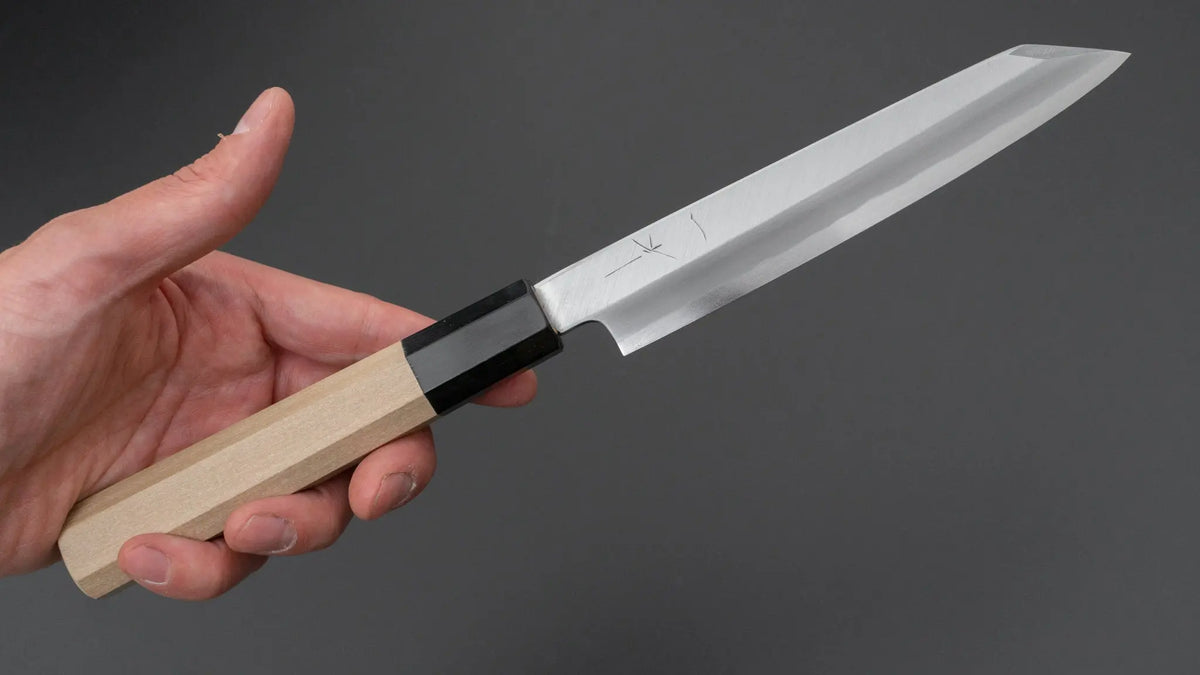 Hitohira Kikuchiyo Rikichi Blue #2 Kiritsuke Yanagiba 150mm Ho Wood Ha ...